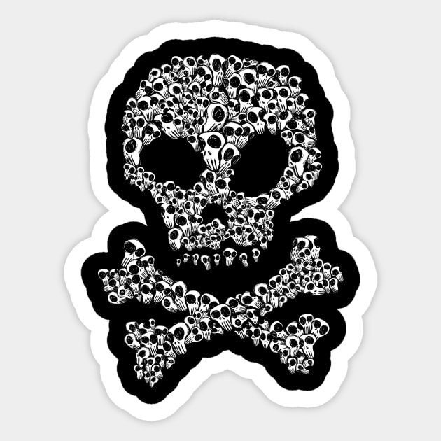 Skull Of Skulls Skull Sticker Teepublic